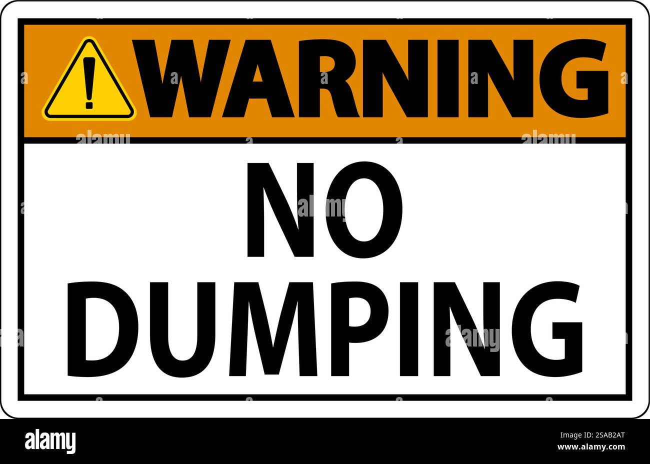 Warning No Dumping Sign Stock Vector Image & Art - Alamy