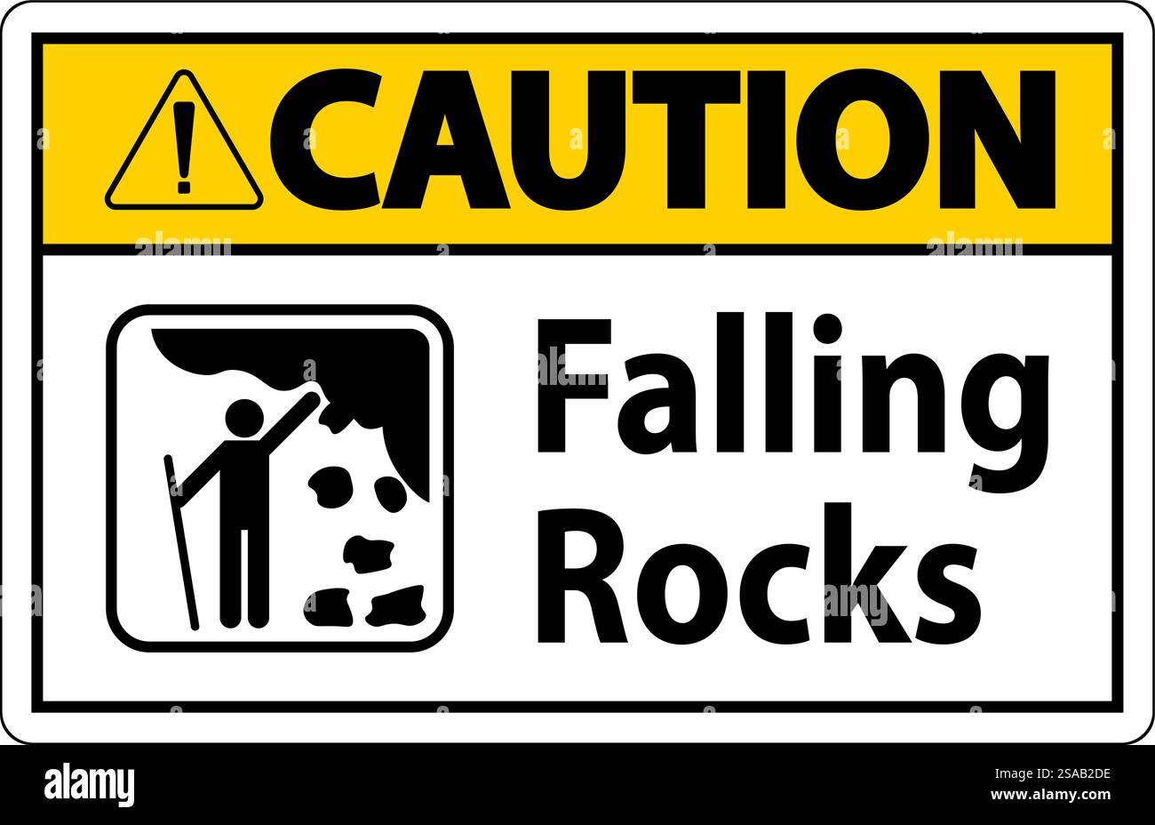 Caution Sign, Park Sign and Guide Sign, Falling Rocks Stock Vector ...