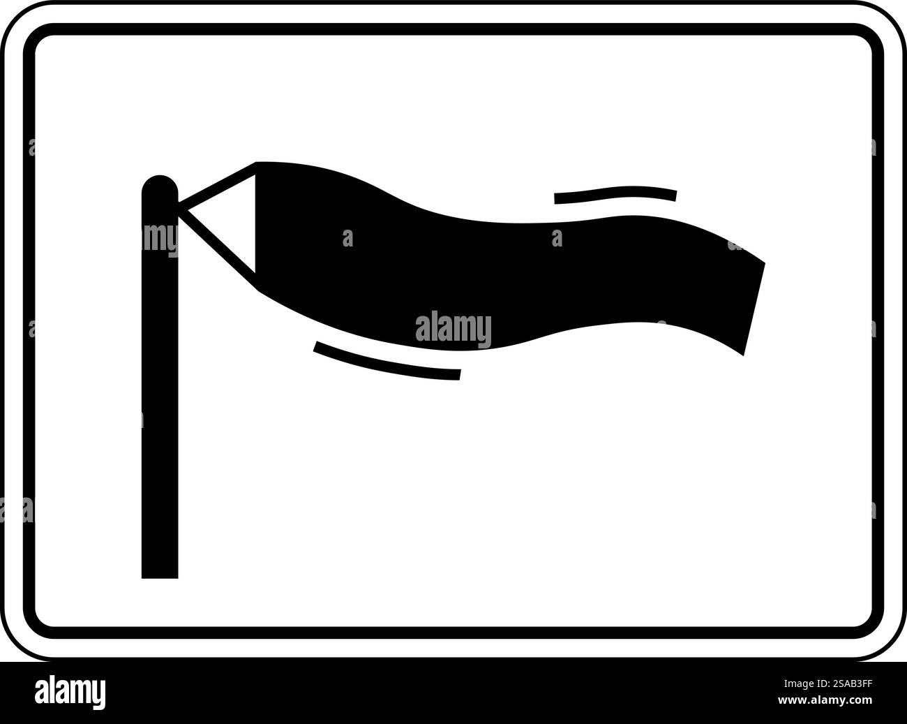 Water Safety Sign Warning - Strong Winds Stock Vector Image & Art - Alamy