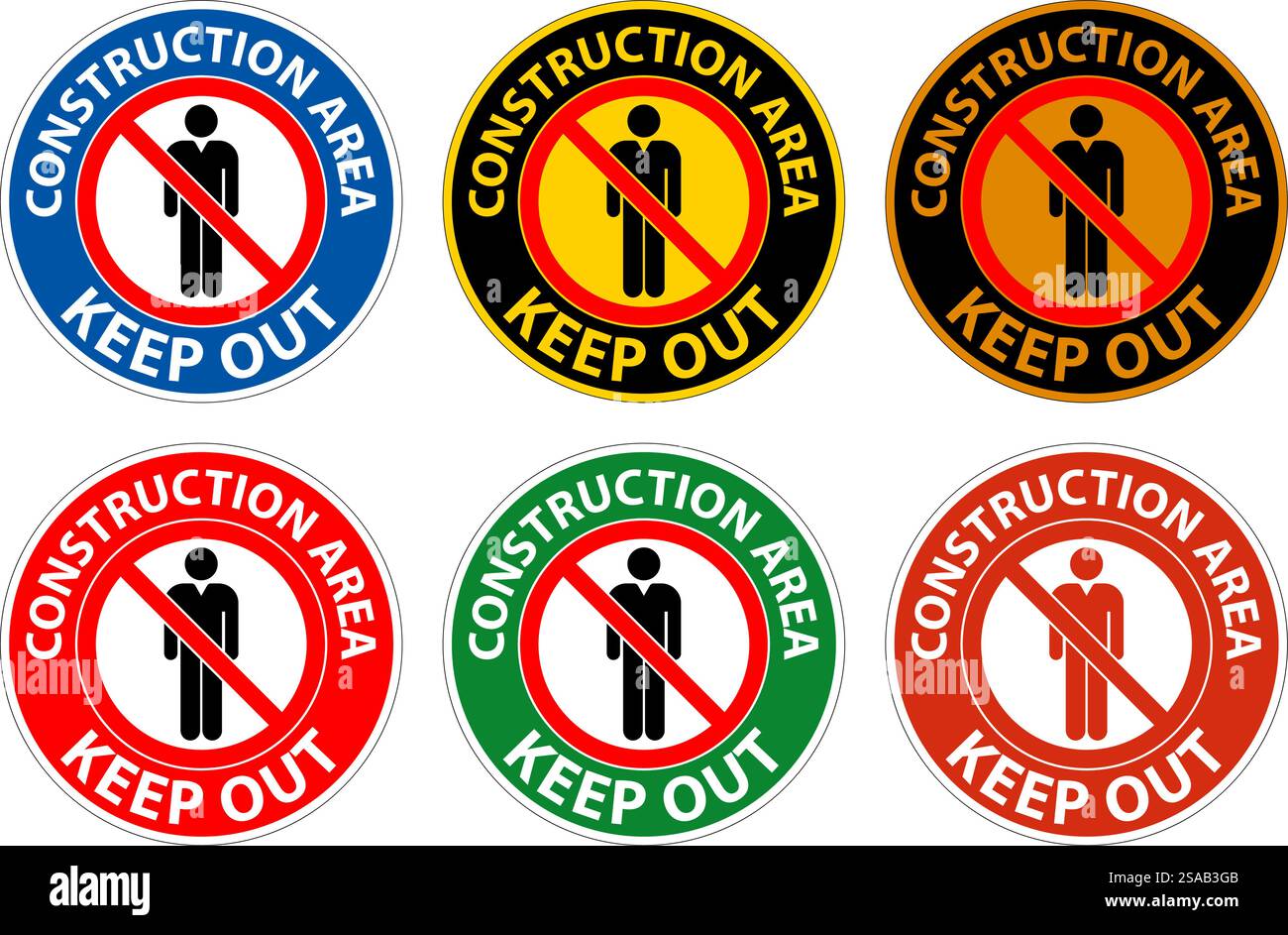 Danger Sign Construction Area - Keep Out Stock Vector Image & Art - Alamy