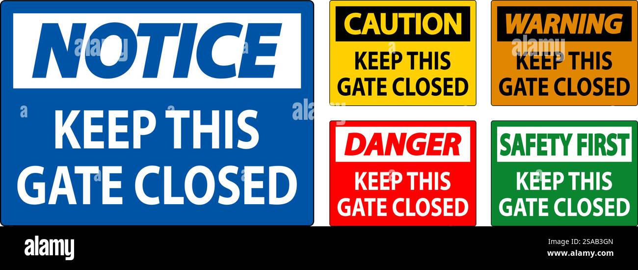 Keep gate closed caution hi-res stock photography and images - Alamy
