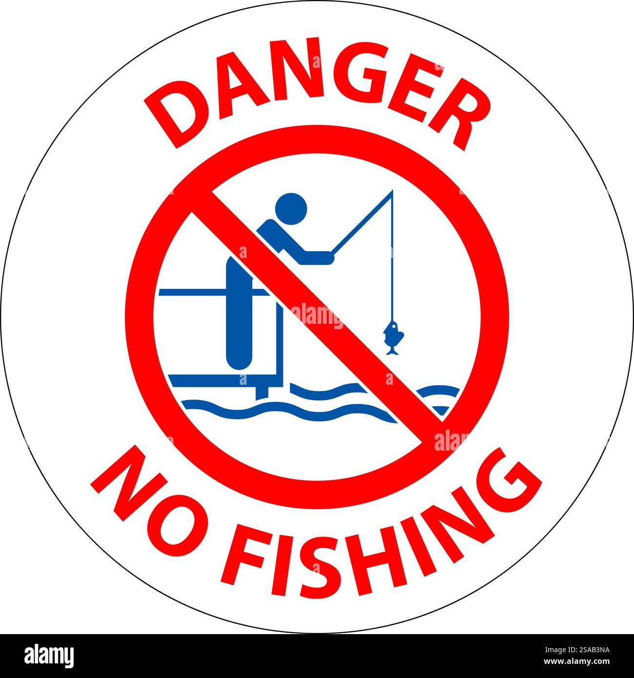 Water Safety Sign Danger, No Fishing Stock Vector Image & Art - Alamy