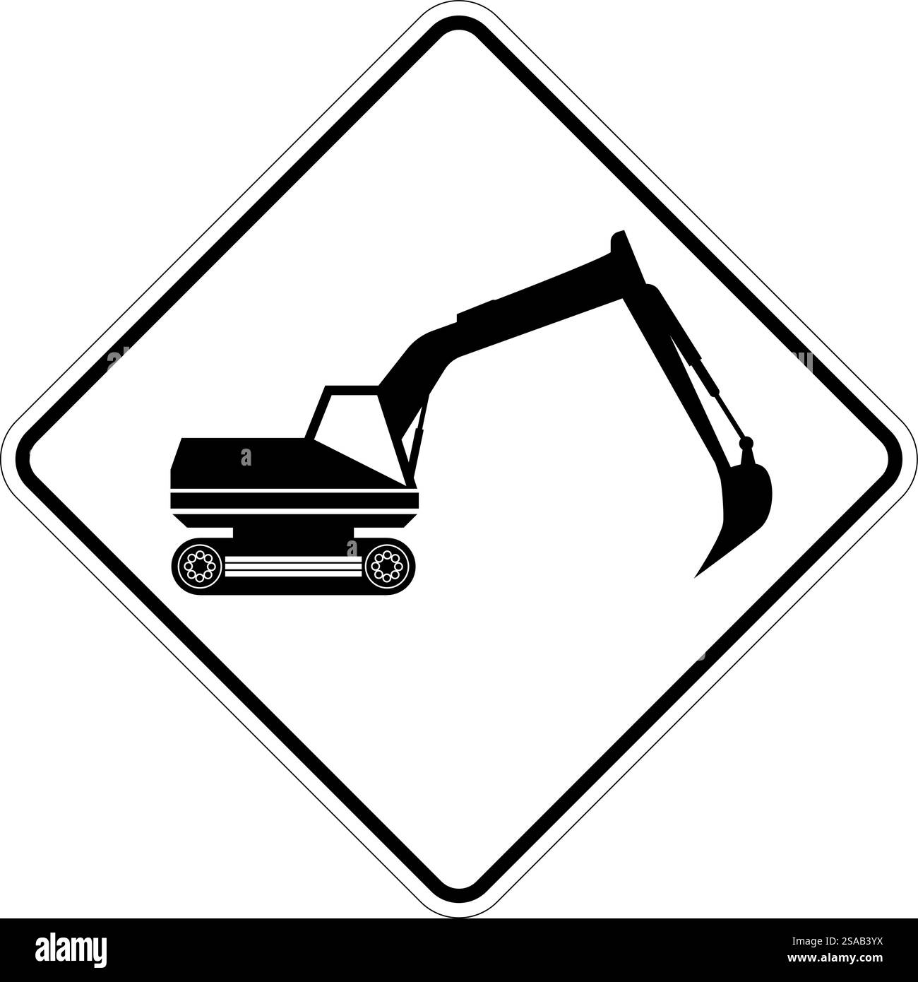 Accident warning road sign Black and White Stock Photos & Images - Alamy
