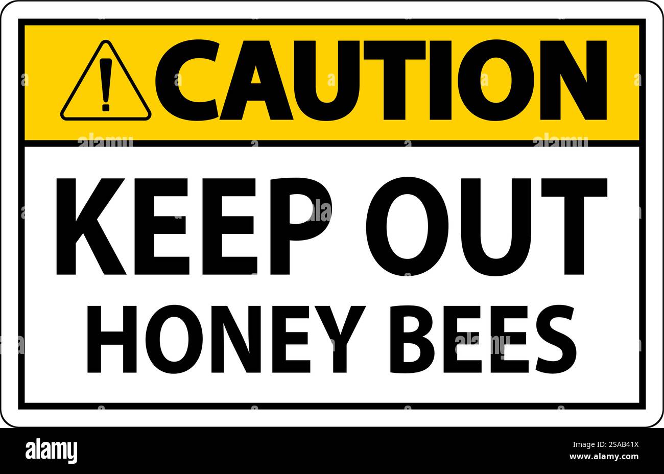 Caution Sign Keep Out - Honey Bees Stock Vector Image & Art - Alamy