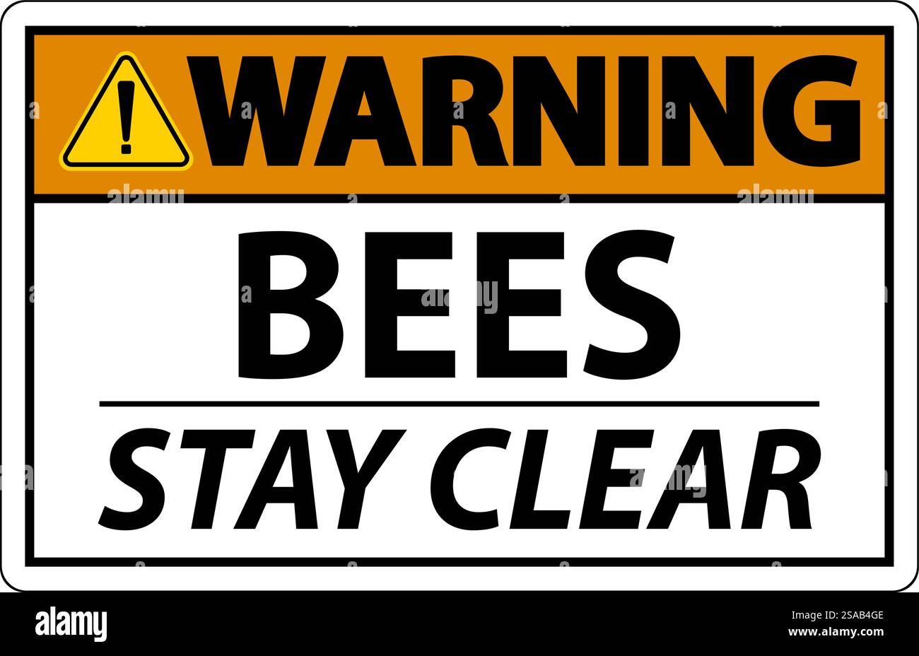 Warning Sign Bees - Stay Clear Stock Vector Image & Art - Alamy