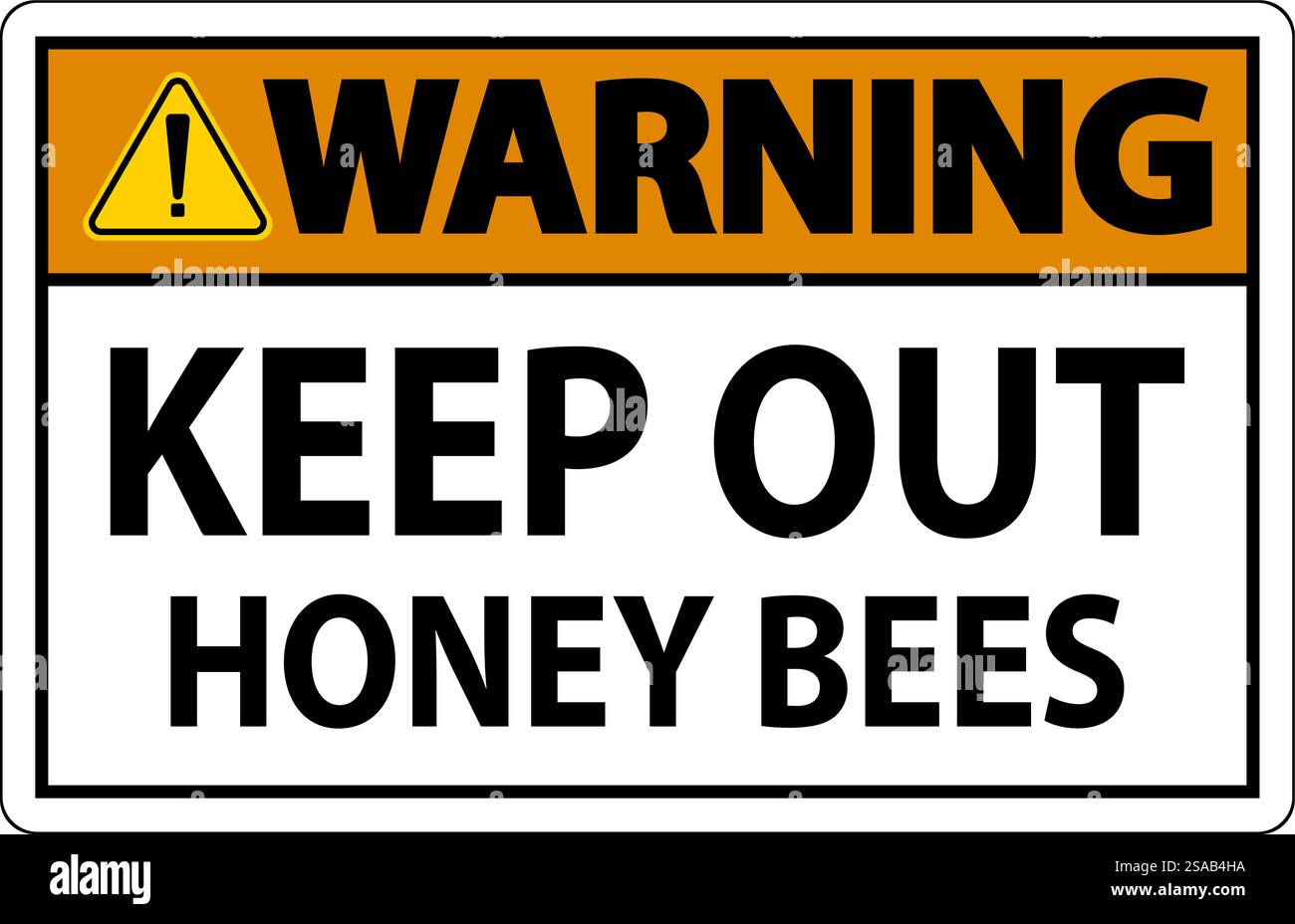 Warning Sign Keep Out - Honey Bees Stock Vector Image & Art - Alamy