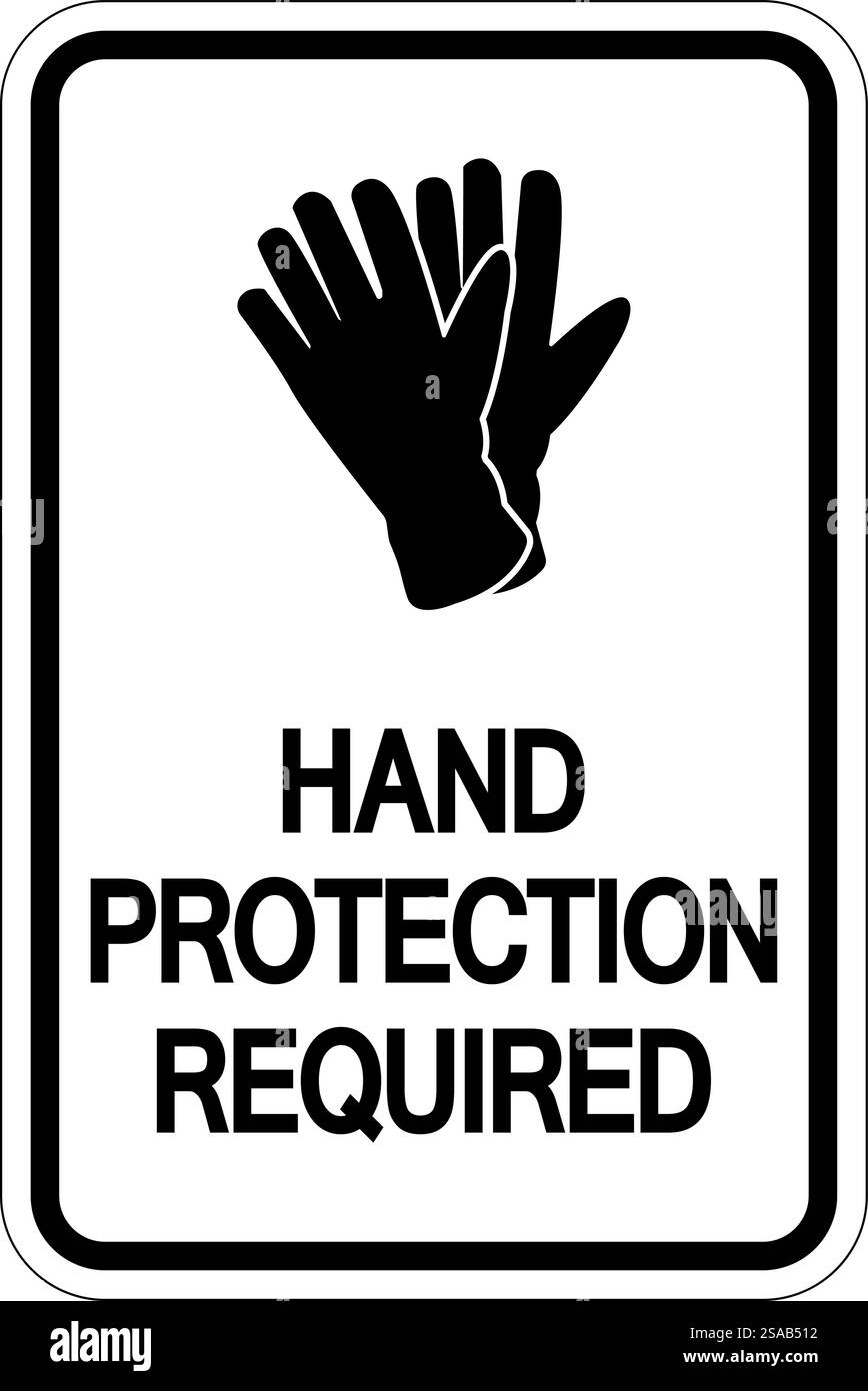 Caution ppe safety label Black and White Stock Photos & Images - Alamy