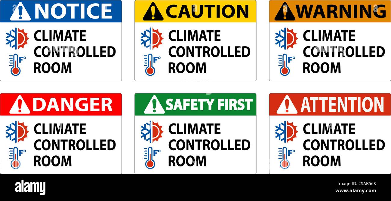 Door Safety Sign, Keep Doors Closed, Climate Controlled Room Stock ...