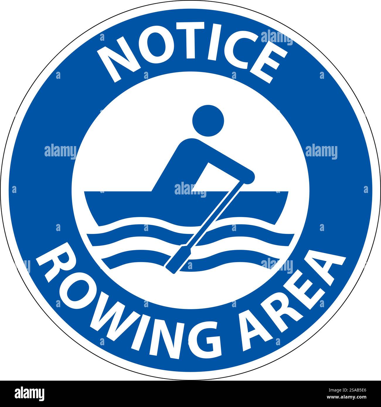 Water Safety Sign Notice - Rowing Area Stock Vector Image & Art - Alamy