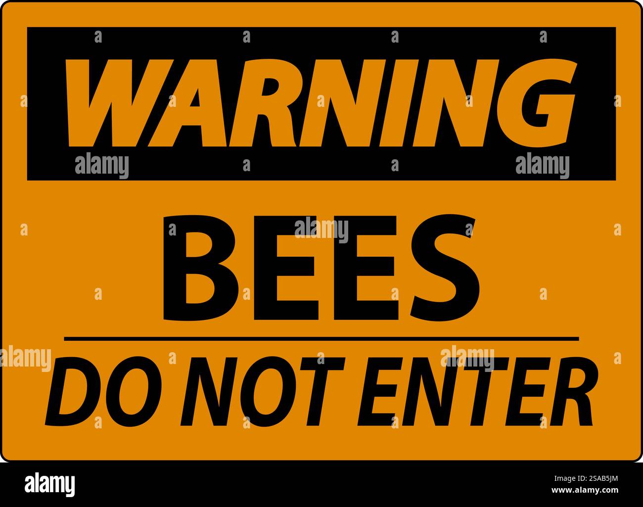 Warning Sign Bees - Do Not Enter Stock Vector Image & Art - Alamy