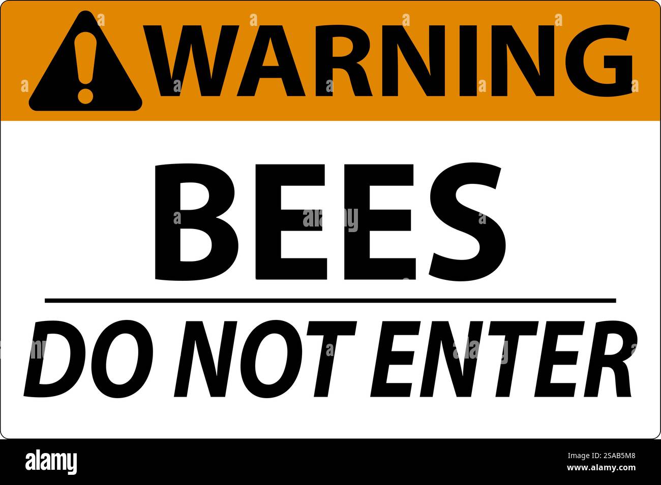 Warning Sign Bees - Do Not Enter Stock Vector Image & Art - Alamy
