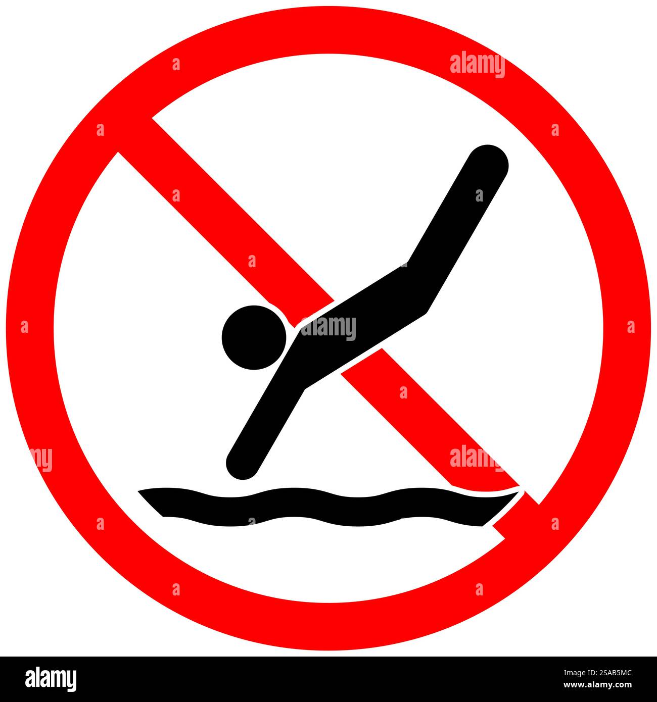 No Diving Sign, No Diving Stock Vector Image & Art - Alamy