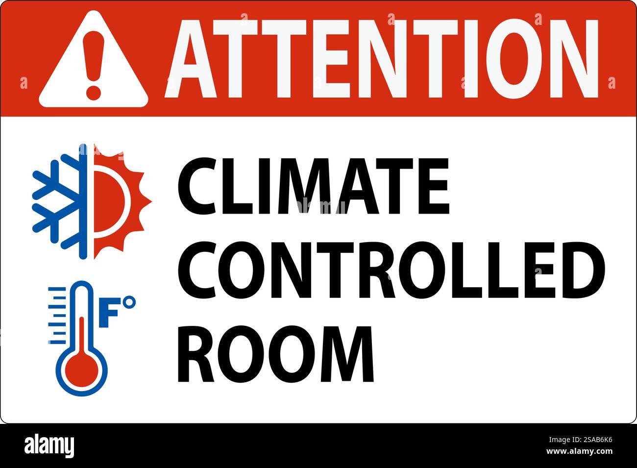 Door Attention Sign, Keep Doors Closed, Climate Controlled Room Stock ...