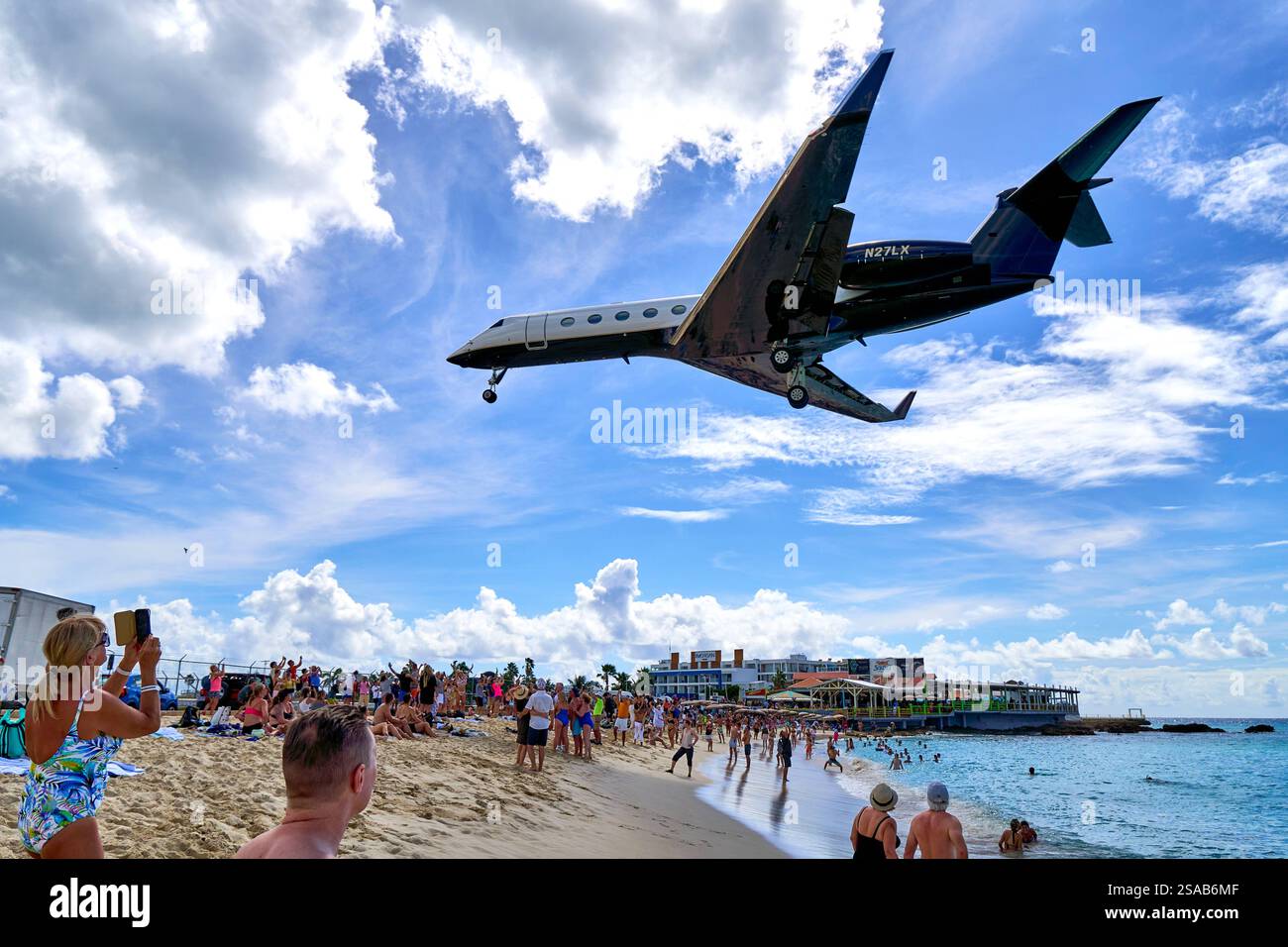 Sint Maarten, Caribbean - January 3, 2025: A Gulfstream G650 with the ...