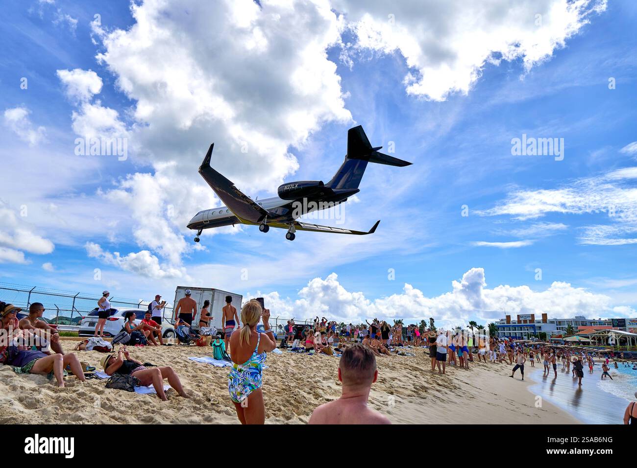 Sint Maarten, Caribbean - January 3, 2025: A Gulfstream G650 with the ...