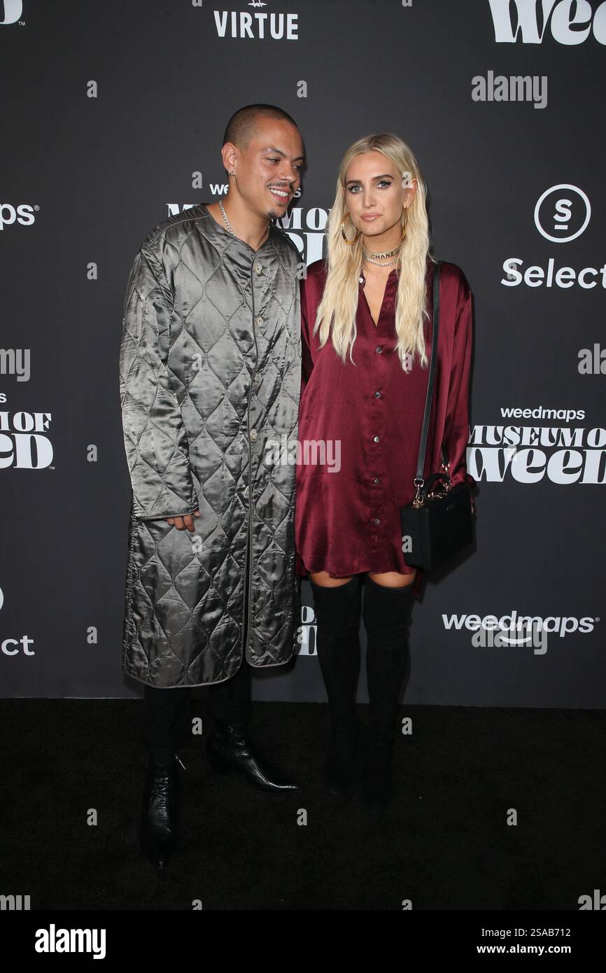 Evan Ross and Ashlee Simpson at The Weedmaps Museum of Weed Grand ...