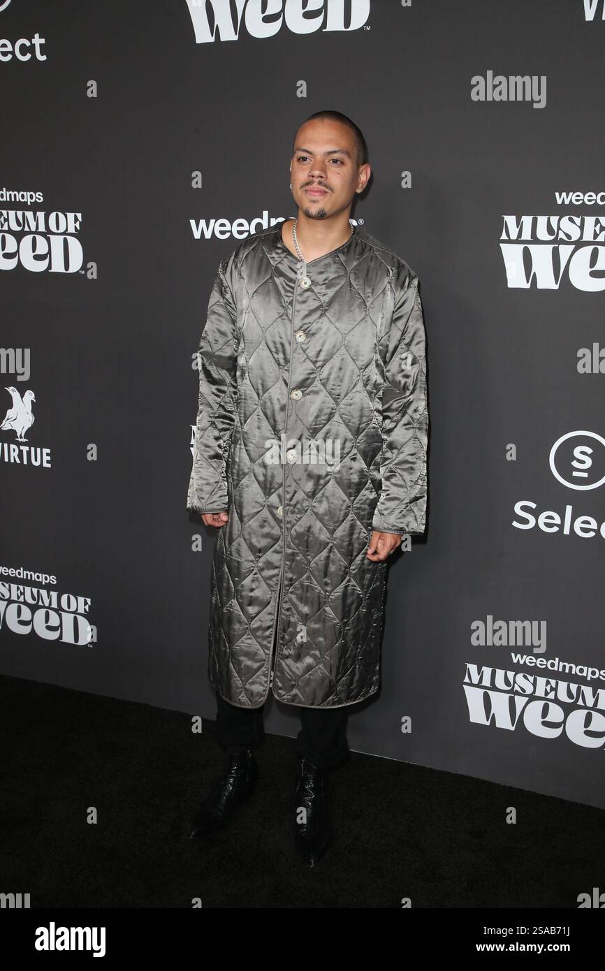 Evan Ross at The Weedmaps Museum of Weed Grand Opening, Los Angeles ...