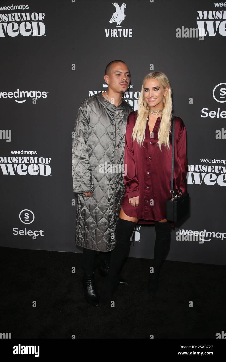 Evan Ross and Ashlee Simpson at The Weedmaps Museum of Weed Grand ...