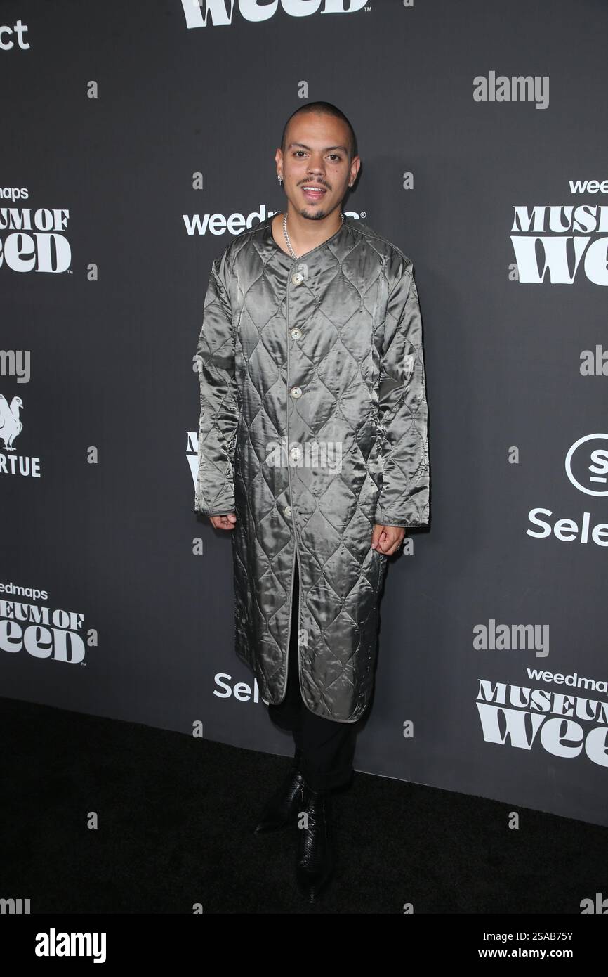 Evan Ross at The Weedmaps Museum of Weed Grand Opening, Los Angeles ...