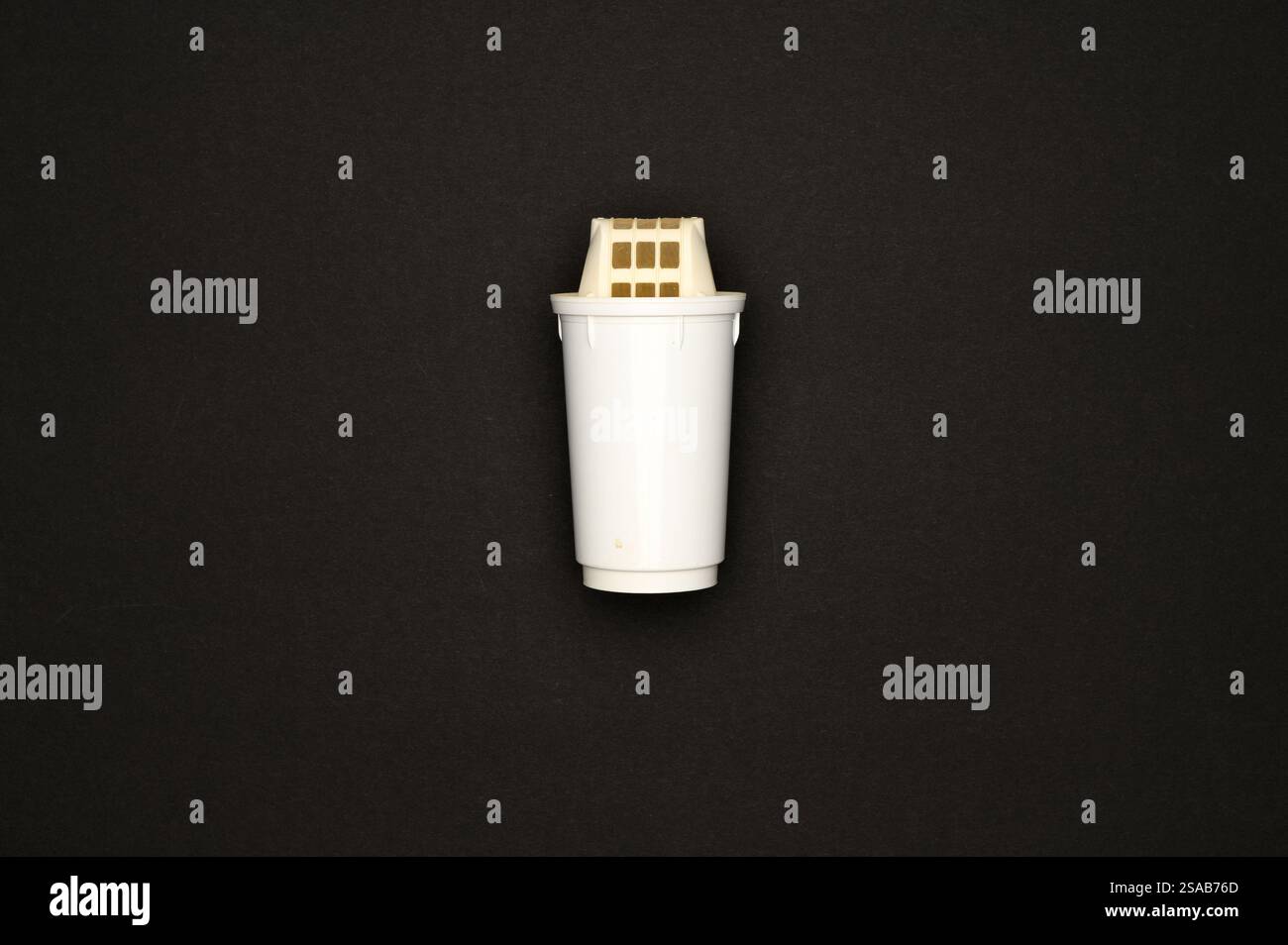 Used dirty yellowed replacement filter cartridge for drinking water ...