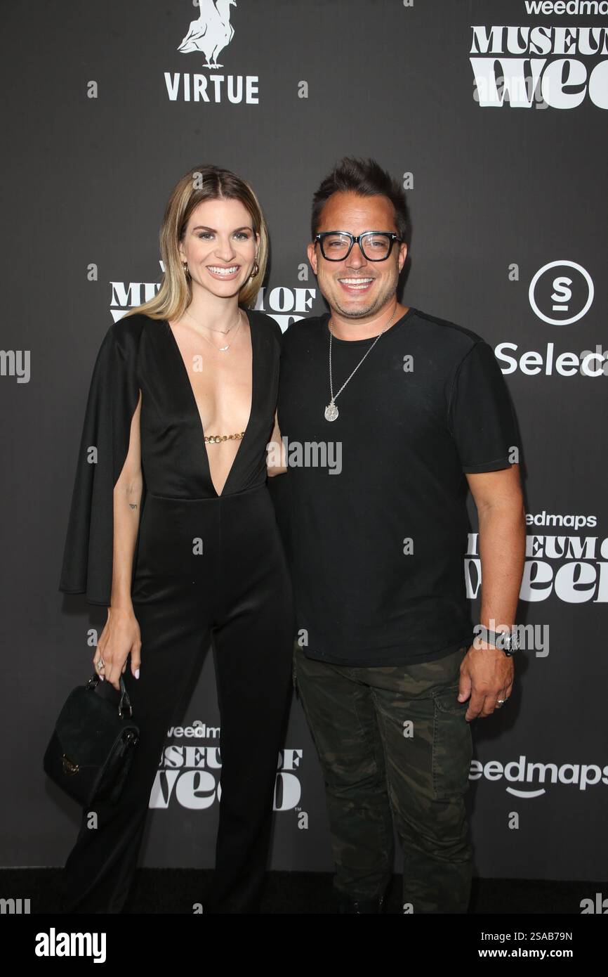 Rachel McCord and Rick Schirmer at The Weedmaps Museum of Weed Grand ...