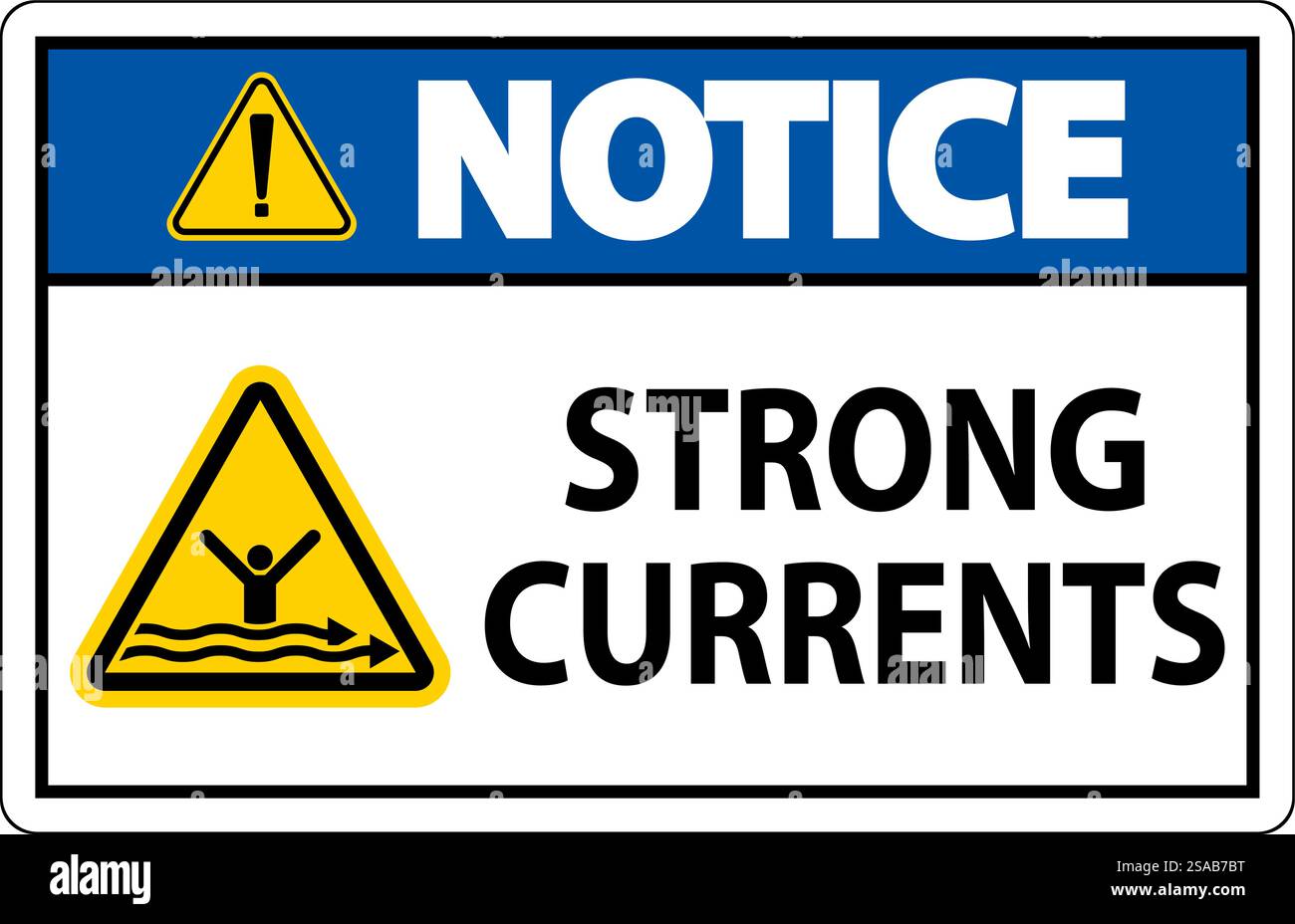 Water Safety Sign Notice - Strong Currents Stock Vector Image & Art - Alamy
