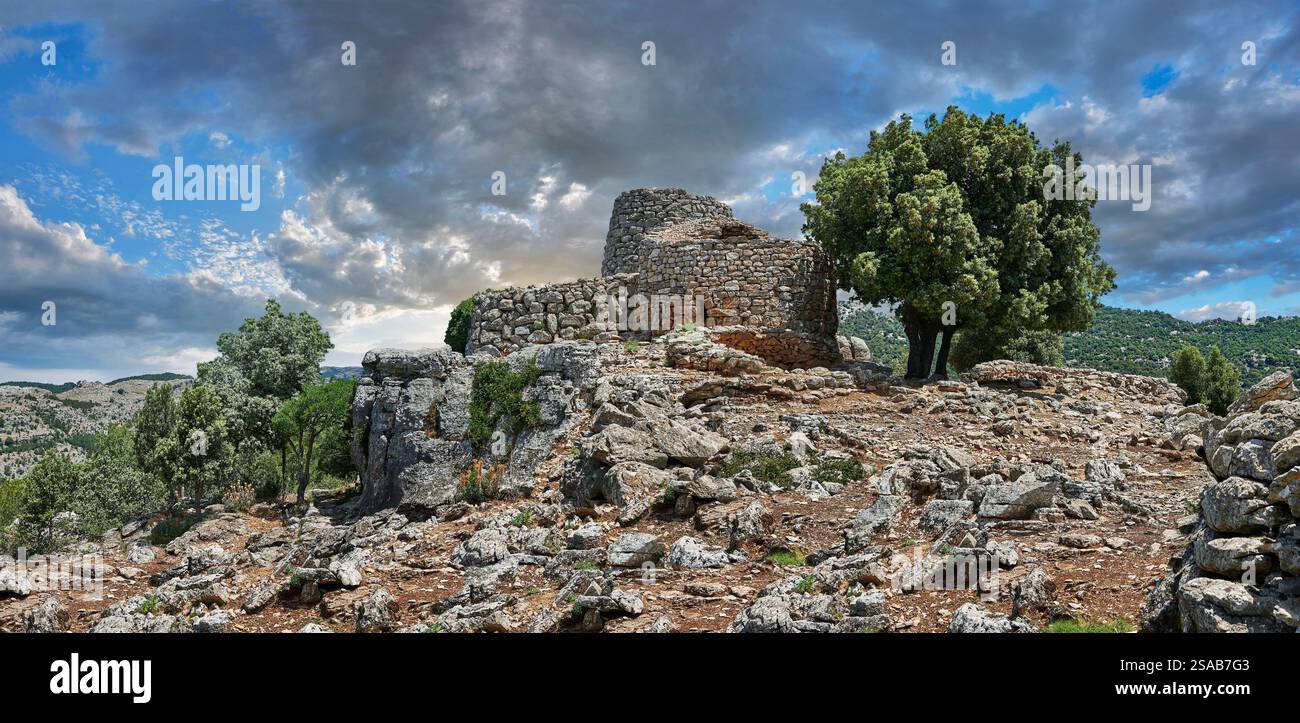 Photo of the prehistoric magalith ruins of Nuraghe Serbissi ...