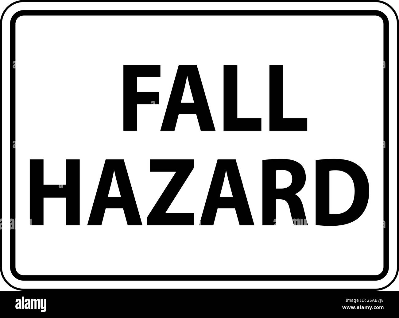 Caution Sign, Fall Hazard Stock Vector Image & Art - Alamy