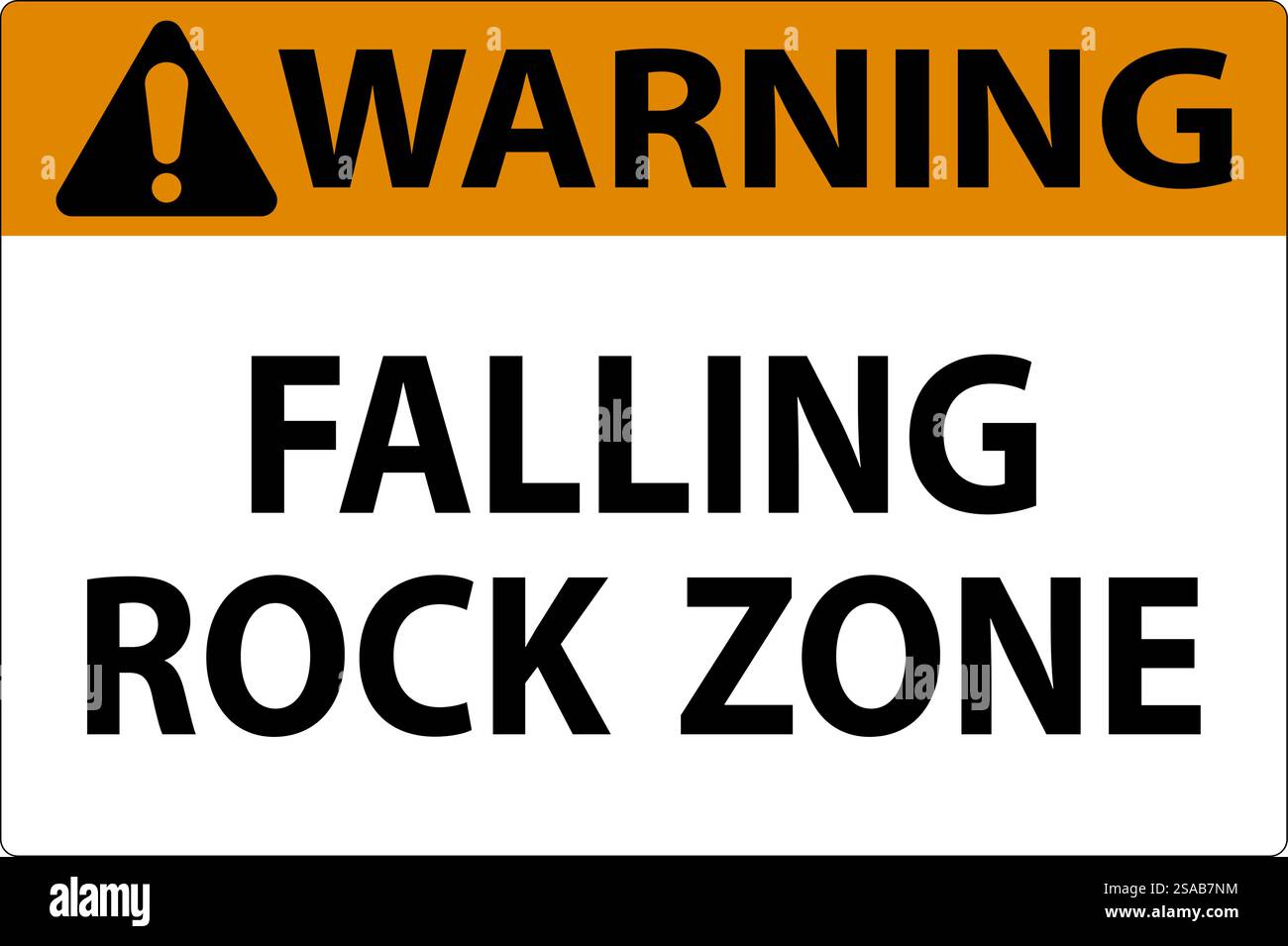Warning Sign, Falling Rock Zone Stock Vector Image & Art - Alamy