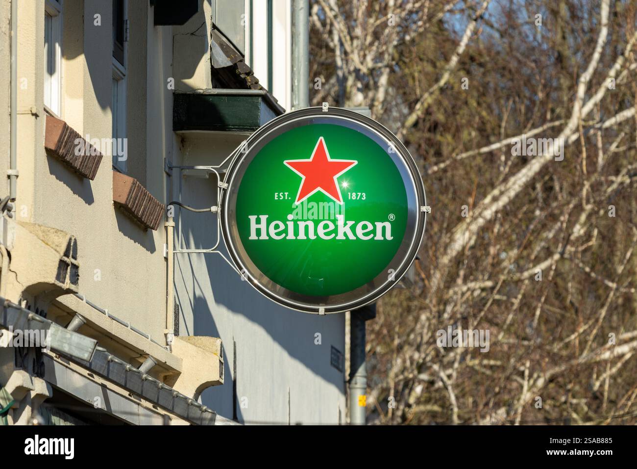 Heineken sign logo. Heineken is a Dutch multinational brewing company ...