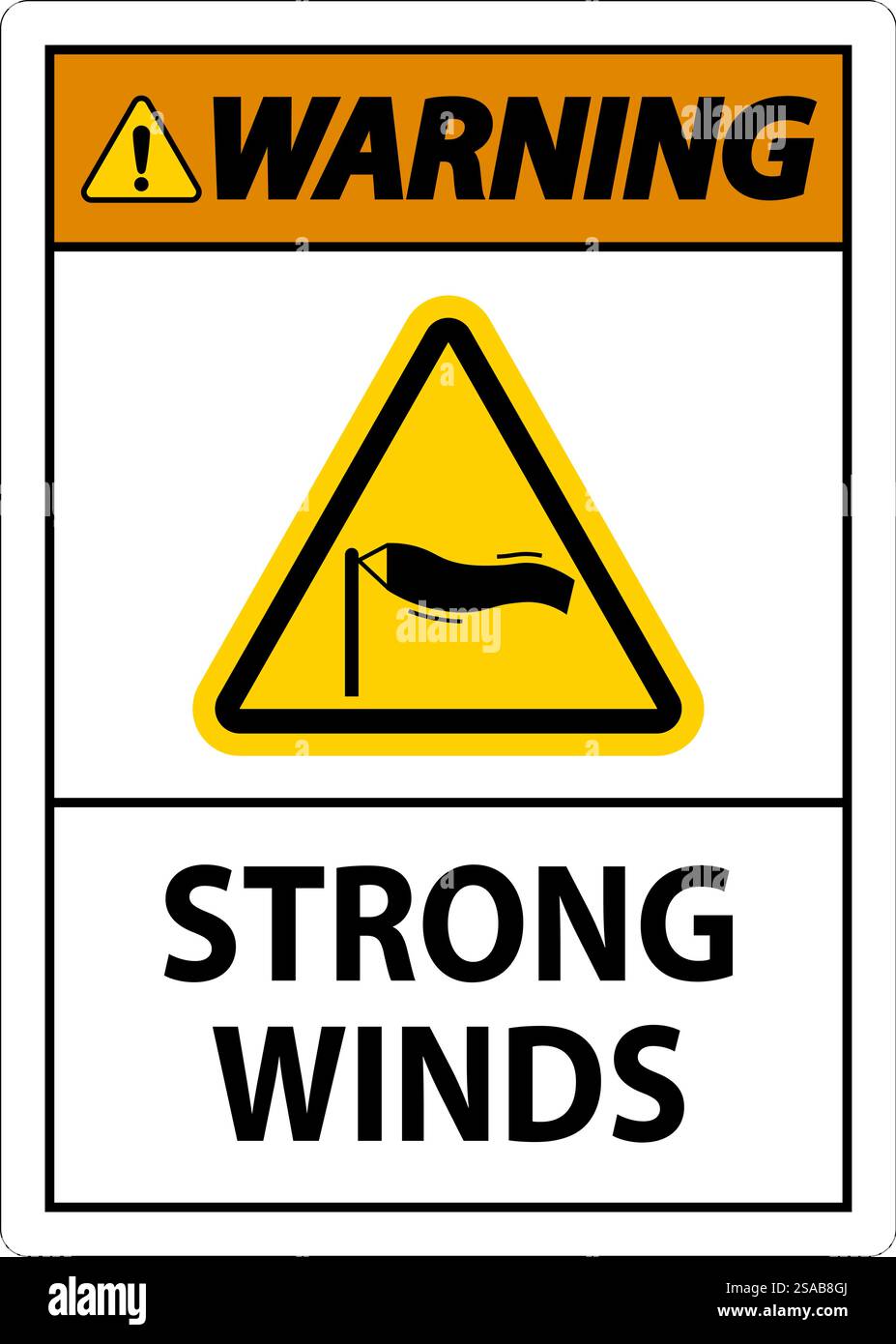 Water Safety Sign Warning - Strong Winds Stock Vector Image & Art - Alamy