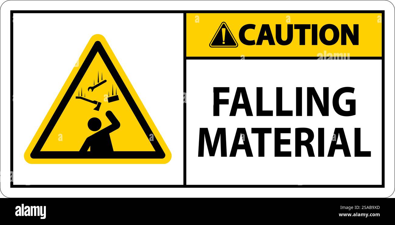 Caution Sign Falling Material Stock Vector Image & Art - Alamy