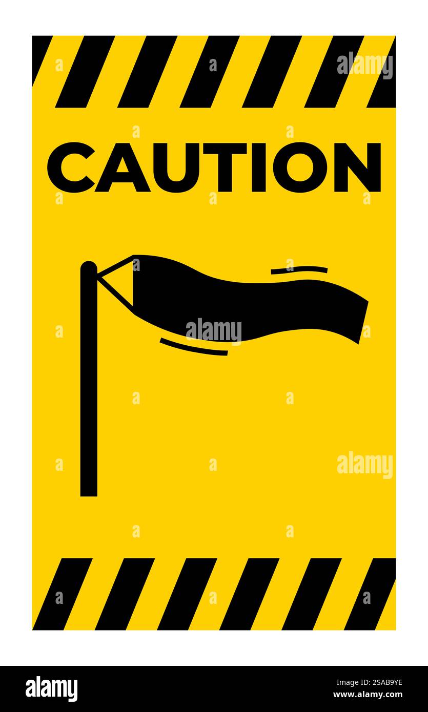 Water Safety Sign Warning - Strong Winds Stock Vector Image & Art - Alamy