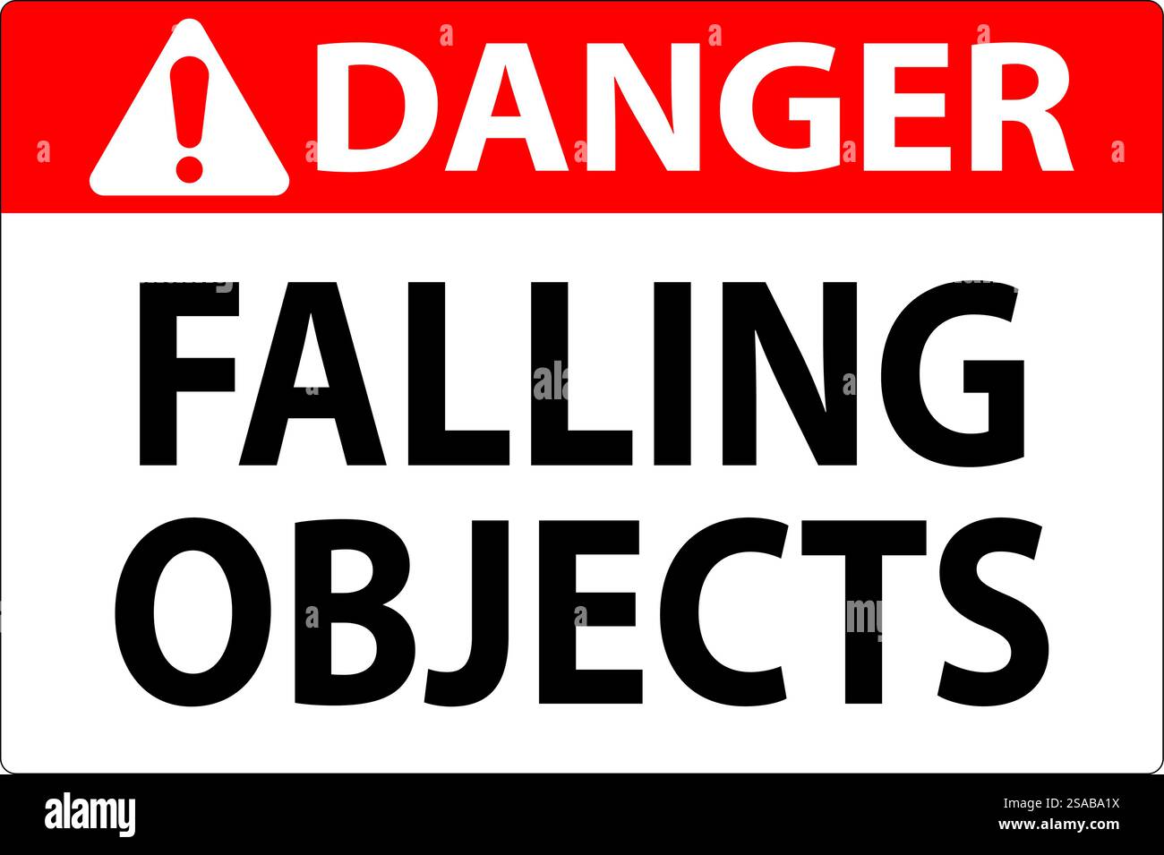 Danger Sign, Falling Objects Stock Vector Image & Art - Alamy