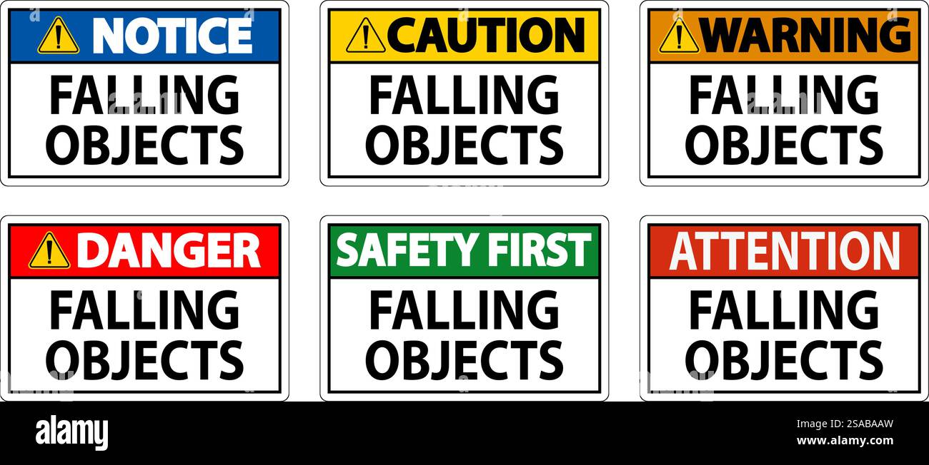 Danger Sign Falling Objects Stock Vector Image And Art Alamy