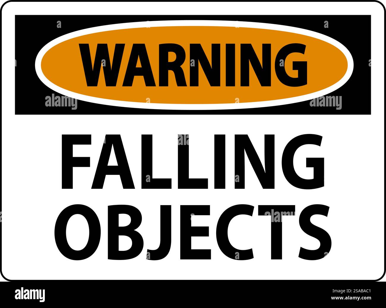 Warning Sign, Falling Objects Stock Vector Image & Art - Alamy