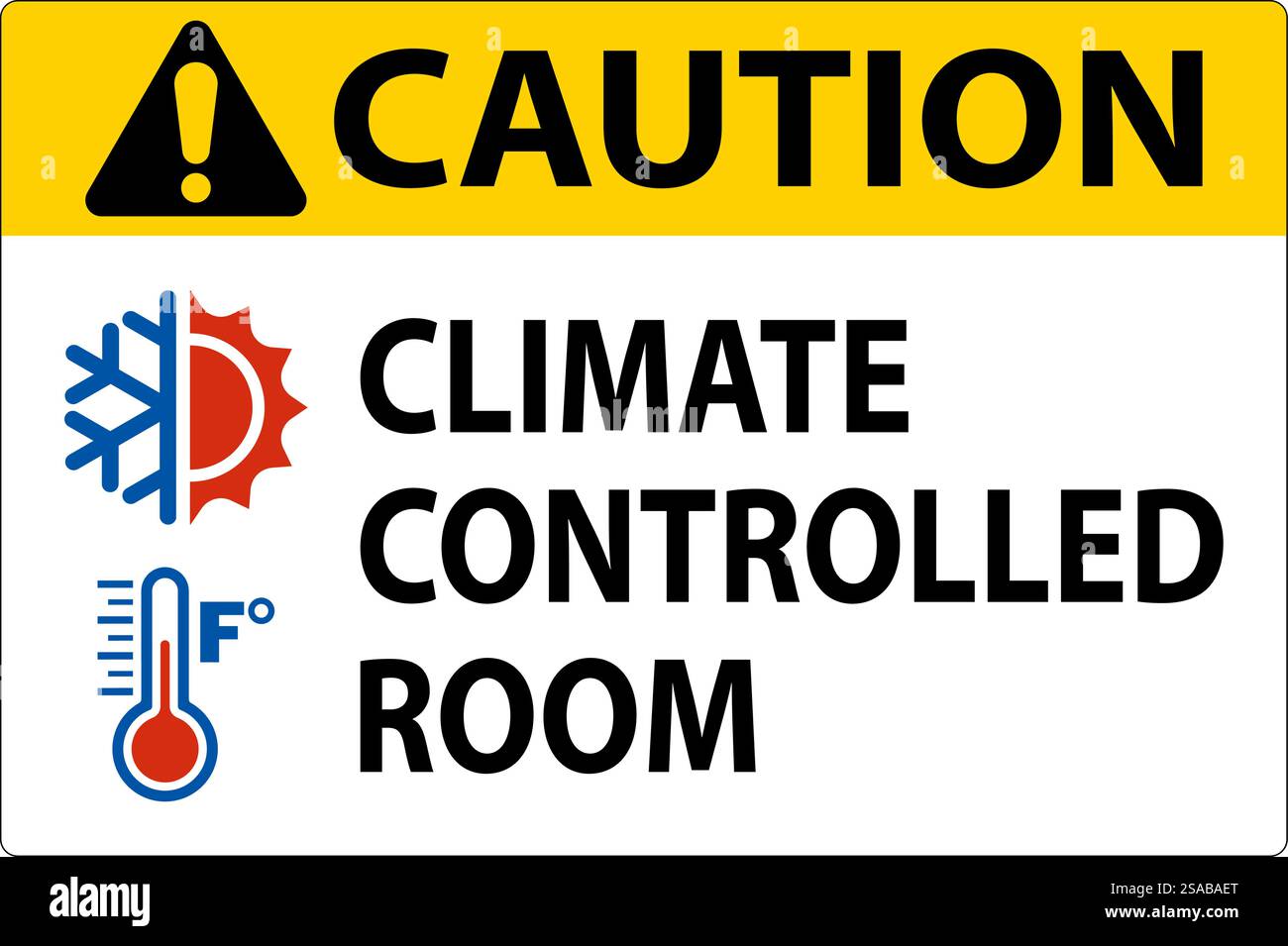 Door Caution Sign, Keep Doors Closed, Climate Controlled Room Stock ...