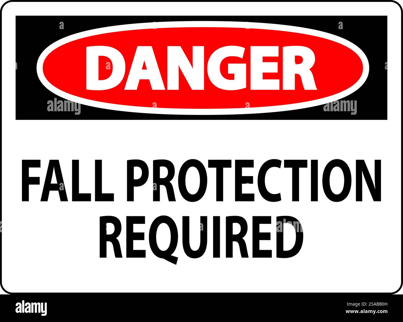 Danger Sign, Fall Protection Required Stock Vector Image & Art - Alamy