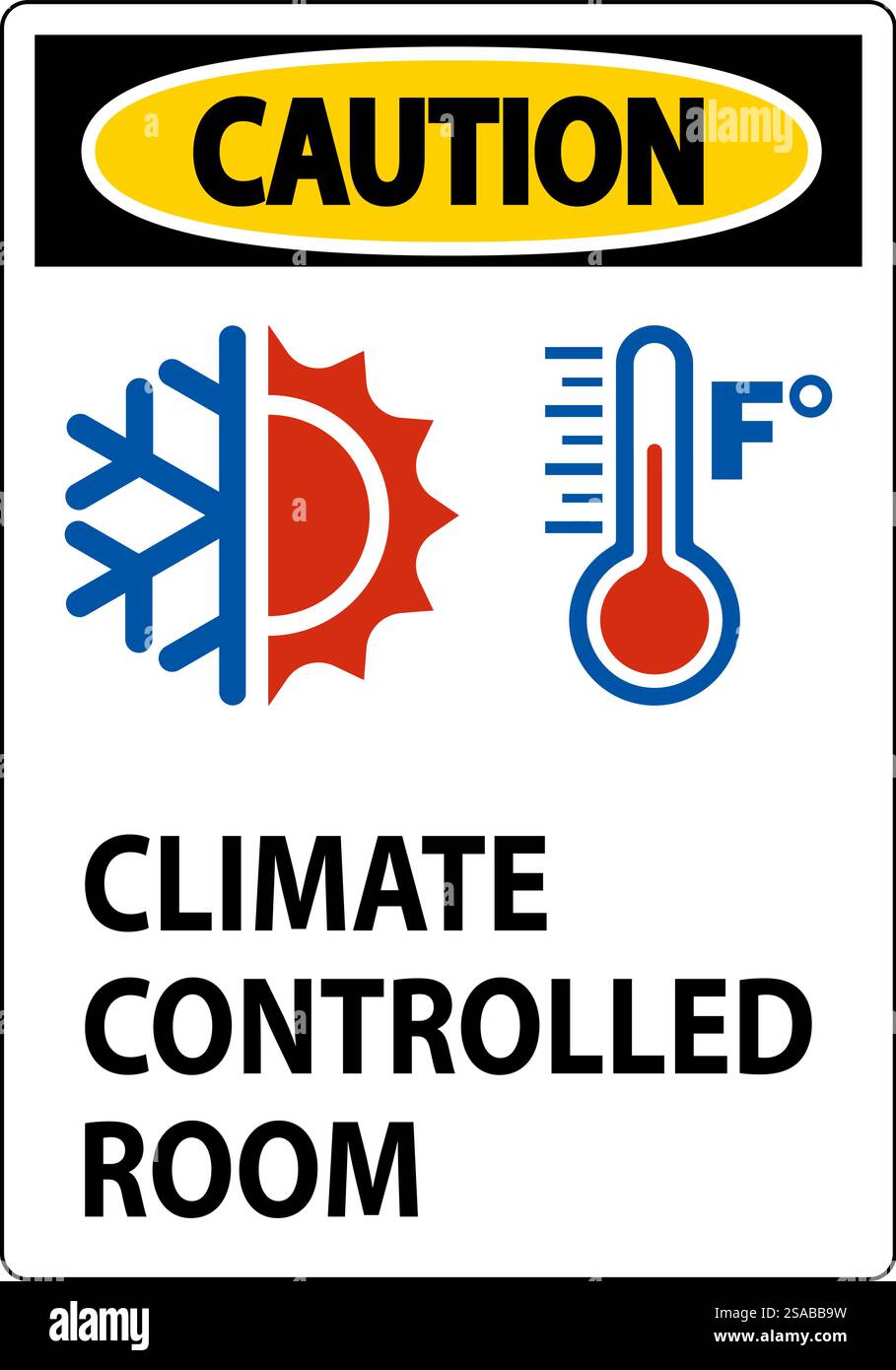 Door Caution Sign, Keep Doors Closed, Climate Controlled Room Stock ...