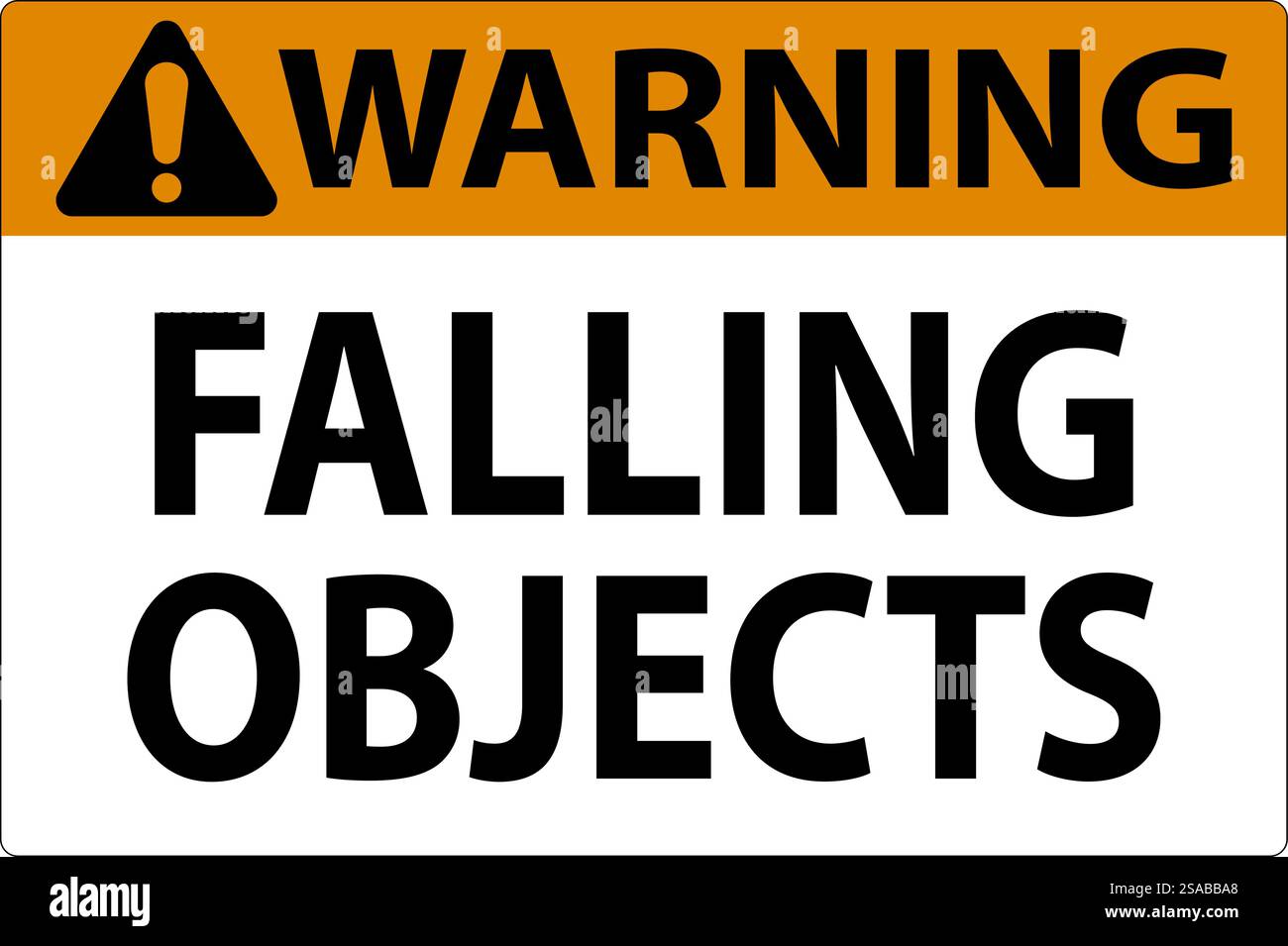 Warning Sign, Falling Objects Stock Vector Image & Art - Alamy