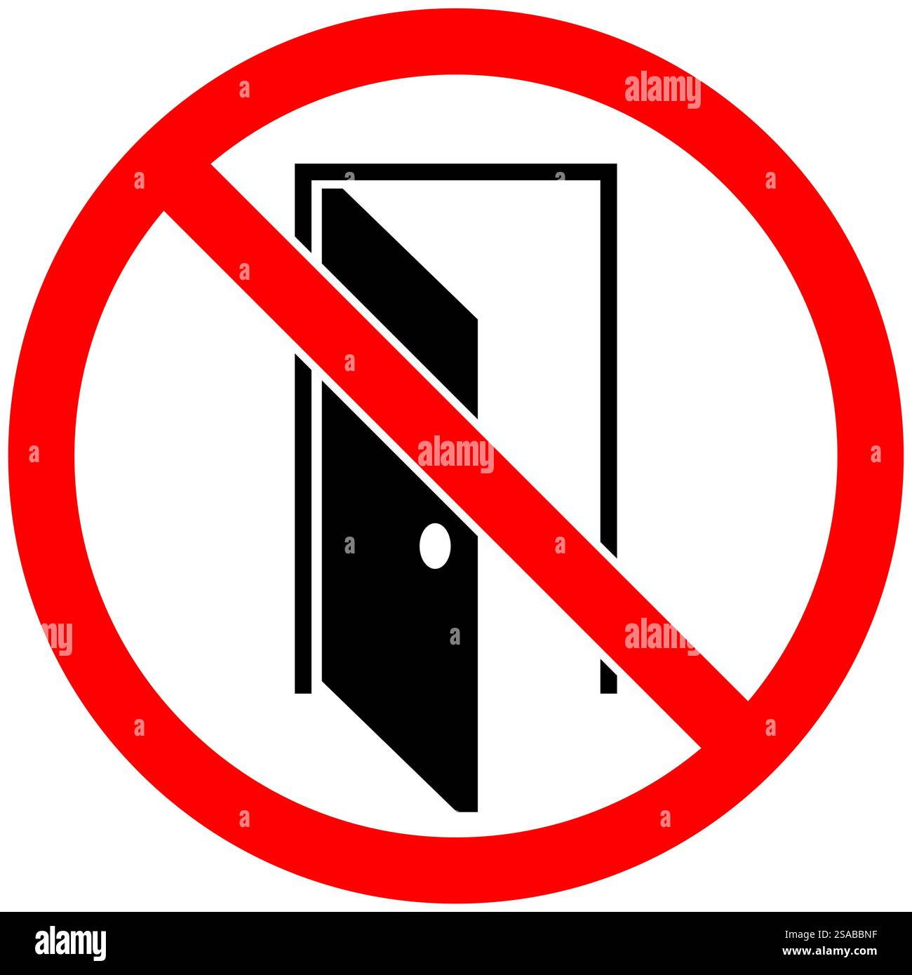 Danger Sign, Do Not Open This Door Stock Vector Image & Art - Alamy
