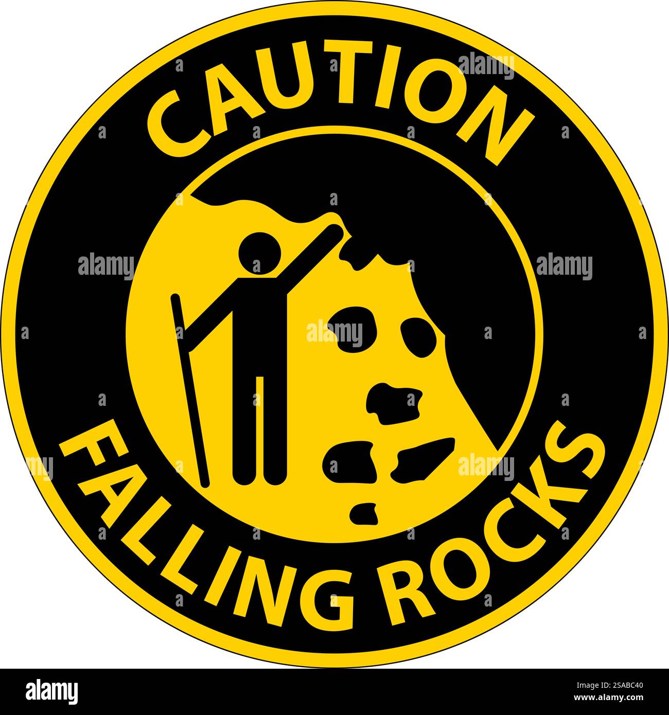 Caution Sign, Park Sign and Guide Sign, Falling Rocks Stock Vector ...
