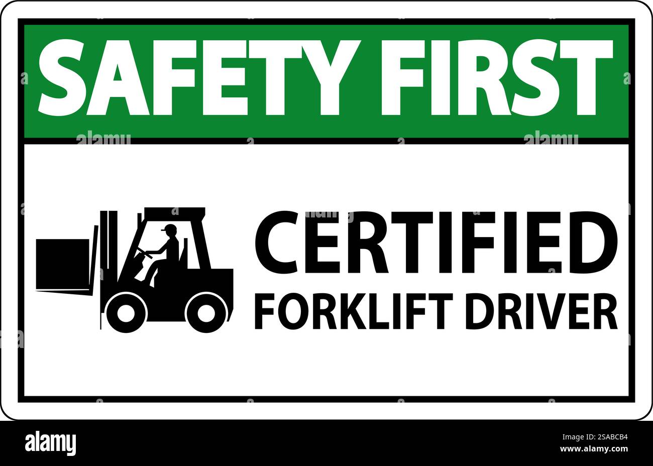 Hard Hat Labels, Safety First Certified Forklift Driver Stock Vector ...