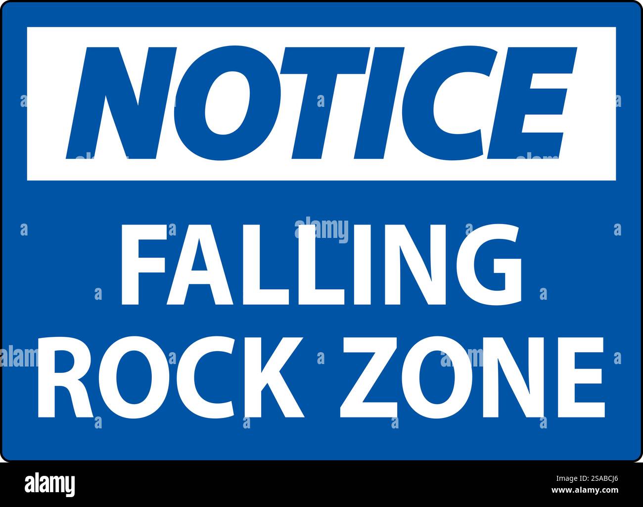 Notice Sign, Falling Rock Zone Stock Vector Image & Art - Alamy
