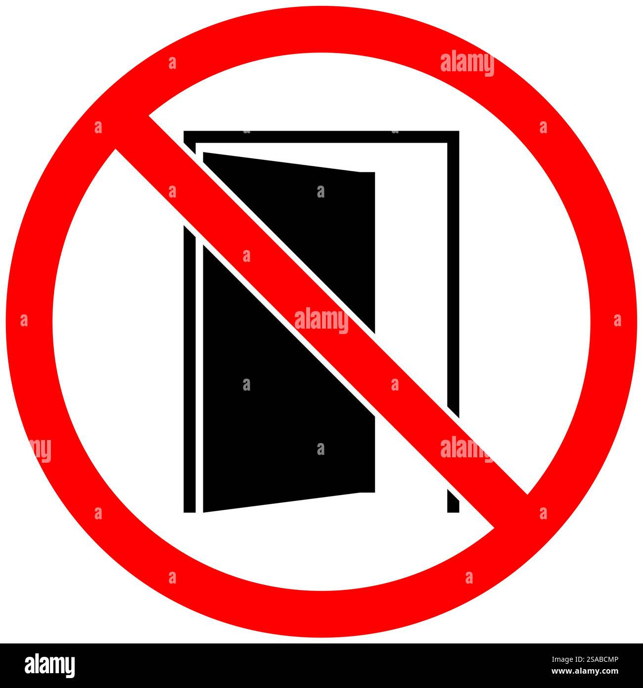 Danger Sign, Do Not Open This Door Stock Vector Image & Art - Alamy
