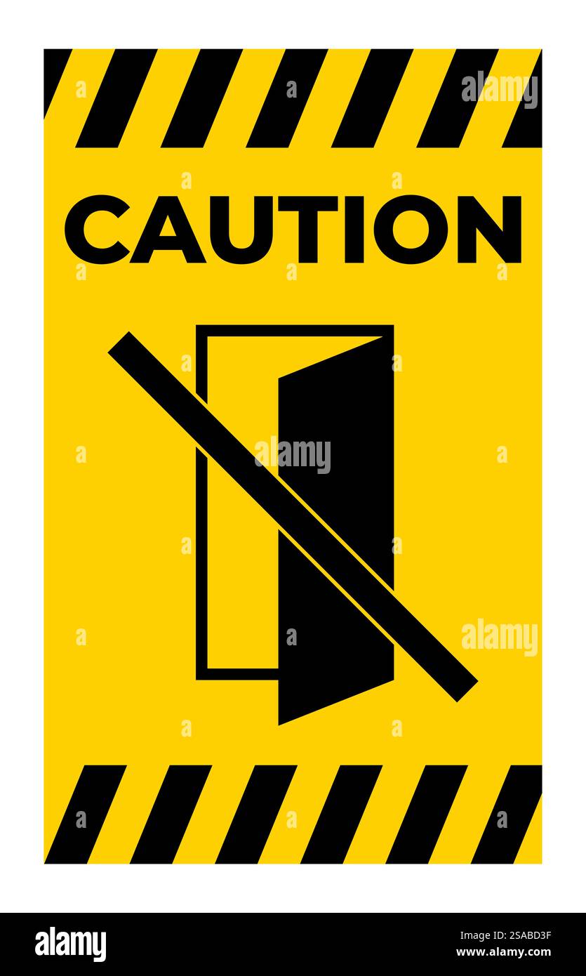Open door warning Cut Out Stock Images & Pictures - Alamy