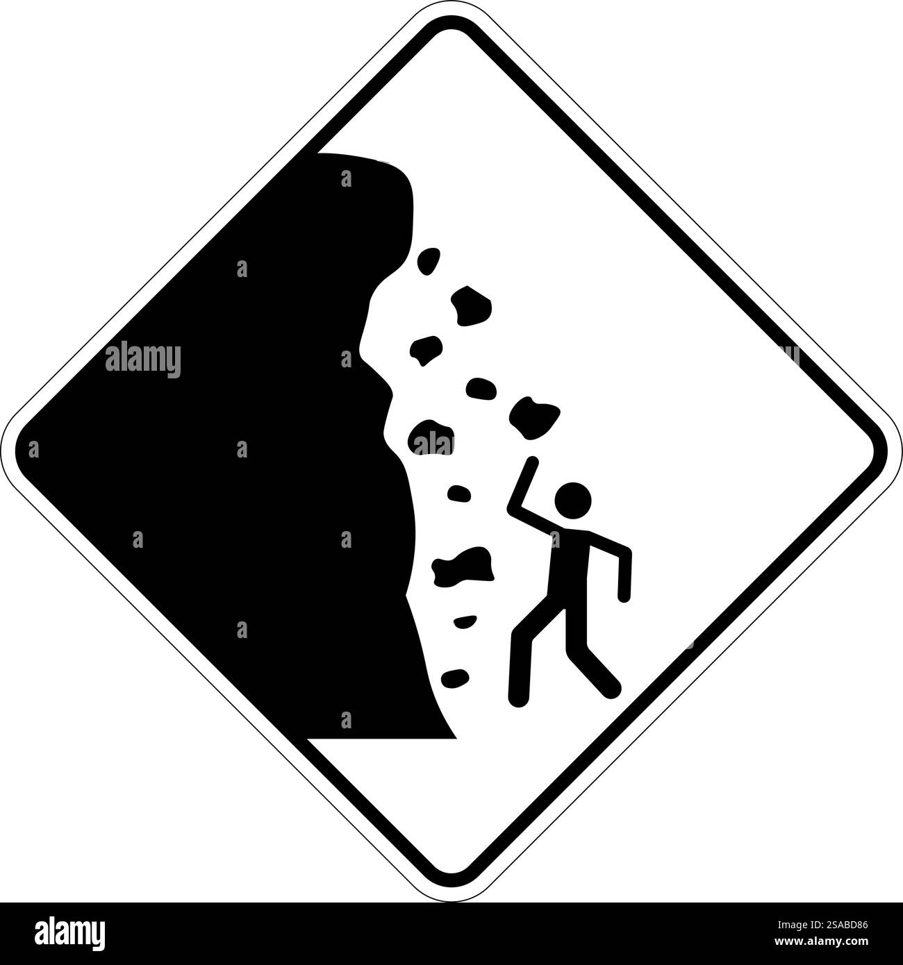 Road Warning Sign, Falling Rocks , Falling Ice Stock Vector Image & Art ...