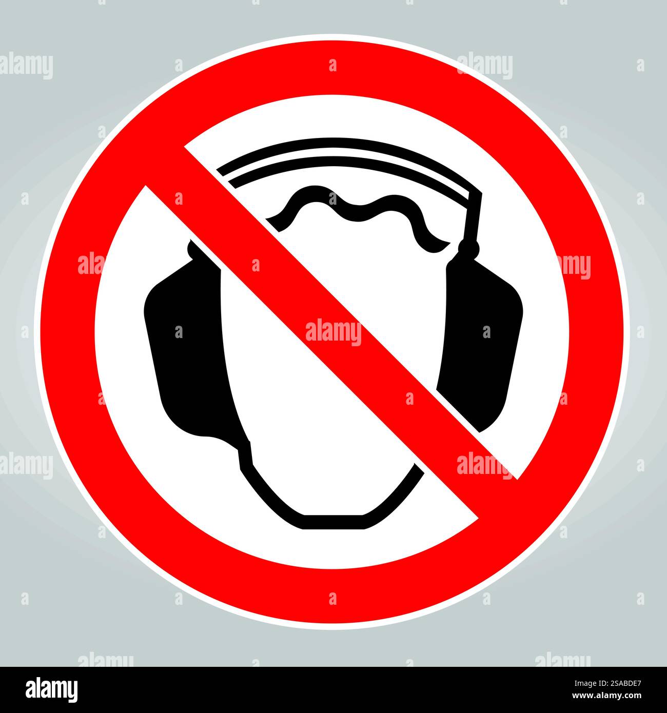 This graphic features a no hearing protection required sign ...