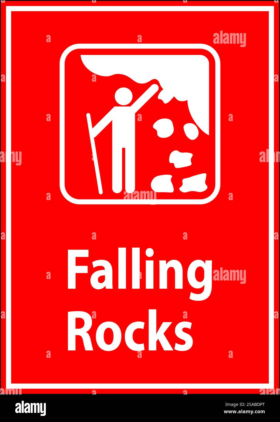 Campground Sign, Park Sign and Guide Sign, Falling Rocks Stock Vector ...