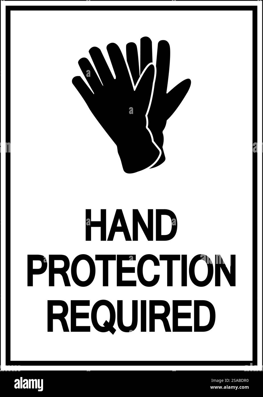 Caution Hand Protection Required Sign Stock Vector Image & Art - Alamy